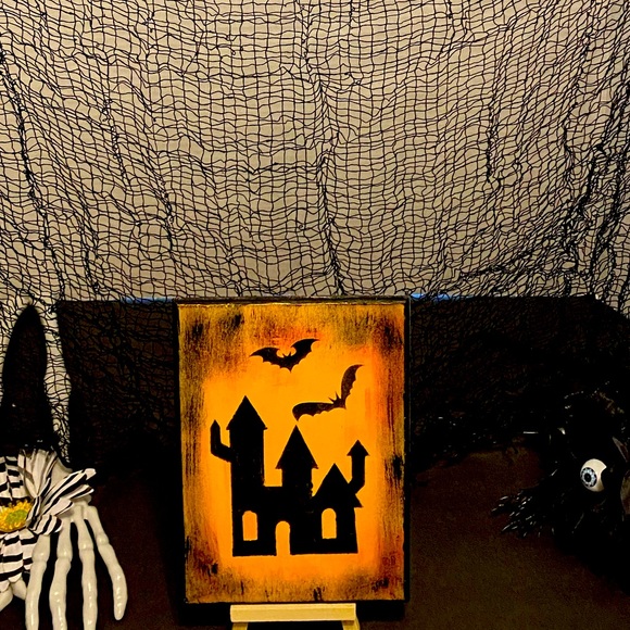 Hand Crafted | Holiday | Haunted House Halloween Wood Plaque | Poshmark